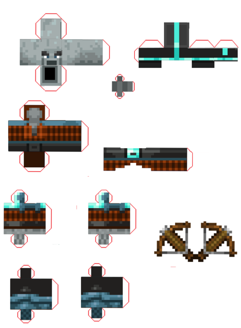 마인크래프트 던전스 종이모형 Minecraft Dungeons The Rise Of The Arch Illager 던전스
