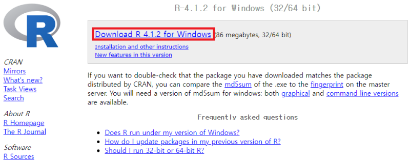 R언어 소개와 설치방법 (R 4.1.2 버전, R tools 및 R Studio 설치, Windows 환경) : 네이버 블로그