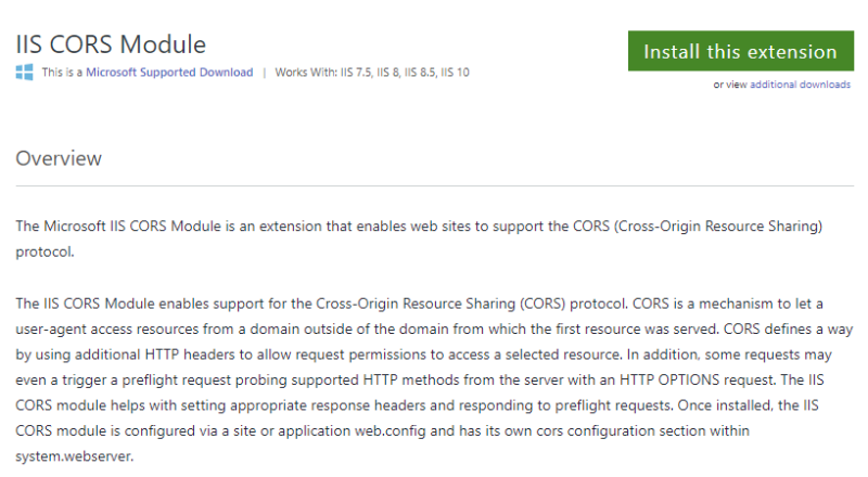 [IIS] 크로스 도메인 (CORS) 해결 No 'Access-Control-Allow-Origin' header is ...
