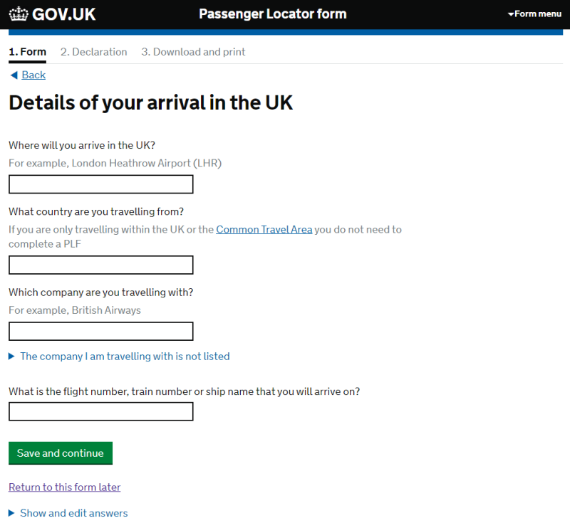 코시국 유럽_영국 가기 전 필요한 것들과 PLF(Passenger Locator Form)작성하기 : 네이버 블로그