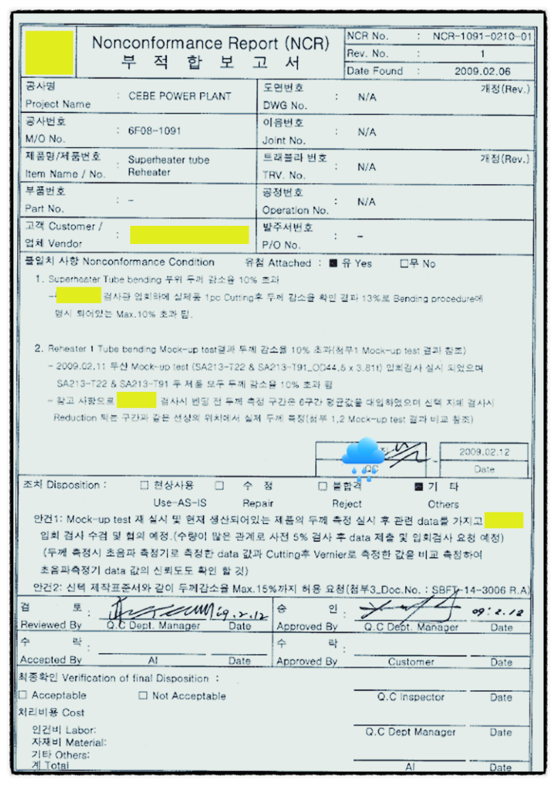 NCRcarPUNCHlist) 품질 부적합과 NCR ! : 네이버 블로그