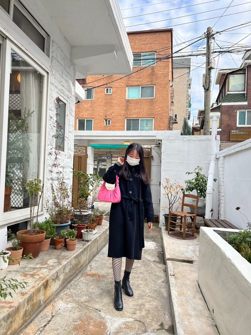 20211124 20대 여자 데일리룩 기온별옷차림 오늘날씨서울옷차림 겨울 3도 9도 폴로 가디건 앵클부츠삭스부츠 검정