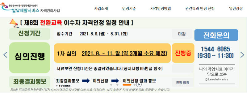 작업치료사 감각 재활 발달재활서비스 제공 인력 자격 인정 확인 네이버 블로그