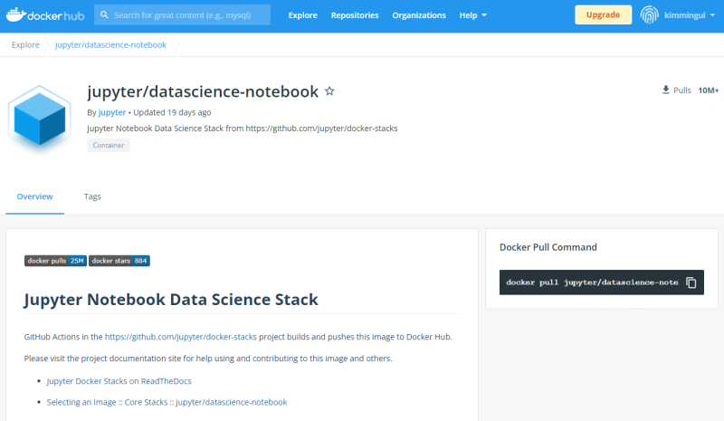 윈도우10에서 도커(docker)로 Jupyter Data Science - Notebook 이용하기 : 네이버 블로그