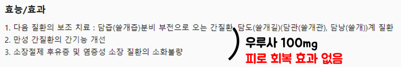 우루사100mg와 복합우루사 차이 피로회복 효과 부작용 네이버 블로그