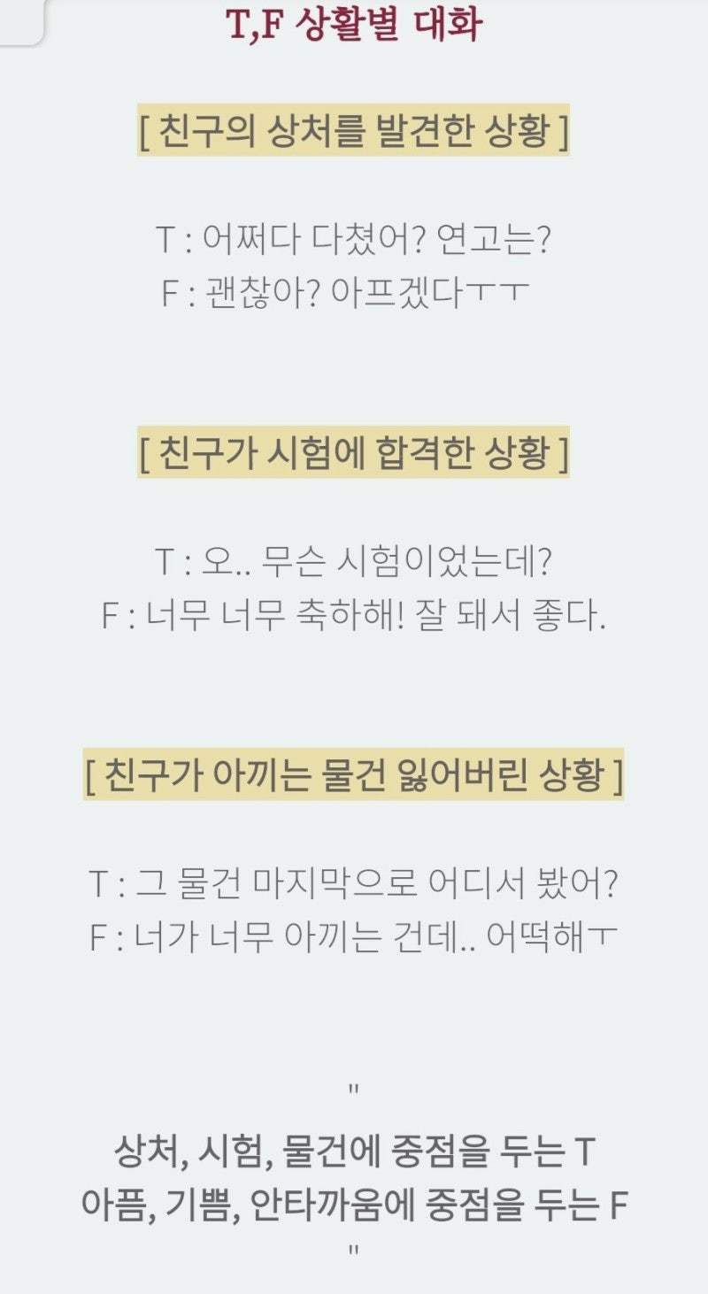 Mbti T와 F 차이 짤 모음 대방출 Mbti 짤 T F 차이 짤 네이버 블로그