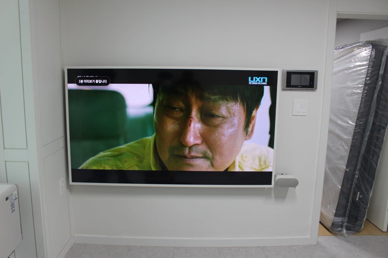 삼성 더 프레임 티비tv 벽걸이 설치 85756555 인치 구형신형 밀착형상하좌우회전형 정품 브라켓 설치 사례