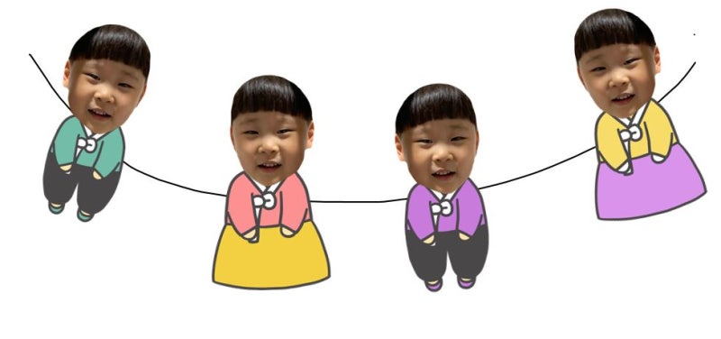 설날 추석 명절 한복 얼굴 합성 도안 한복 색칠공부 도안 무료 자료 네이버 블로그