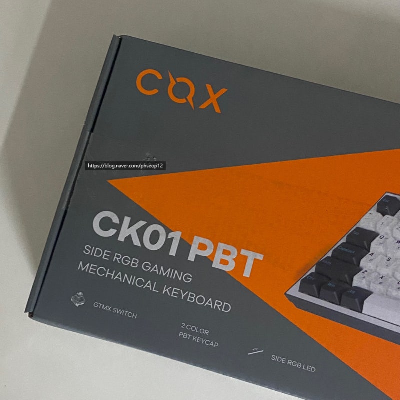 COX CK01 PBT GTMX 기계식 사이드 RGB 게이밍 키보드 후기 : 네이버 블로그