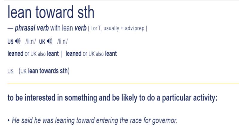 [생활 영어] ~가 끌리다, 마음에 들다 영어로? lean toward : 네이버 블로그