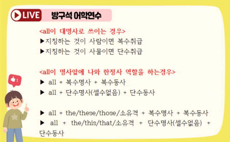 All 단수 복수 명쾌하게 정리ft All Of 명사 네이버 블로그