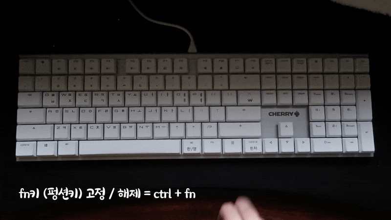 체리키보드 펑션키 Fn키 고정 및 해제 초기화 방법 알트탭 문제 네이버 블로그