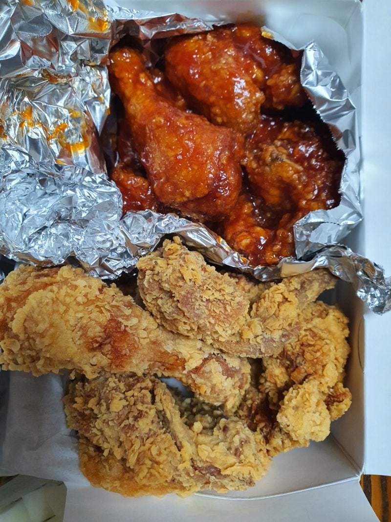 1만원 초반대 가성비 치킨집 오부장치킨 반반치킨and어니언치킨 네이버 블로그