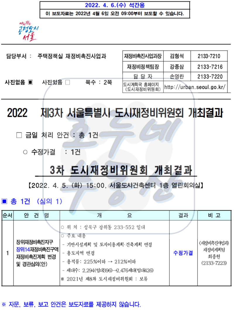 장위14구역 건축심의를 위한 촉진계획변경 통과 네이버 블로그