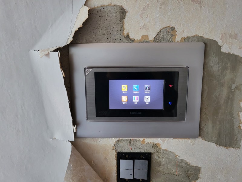 해운대 좌동 삼성아파트 인터폰 sht-3527xm 비디오폰 설치 : 네이버 블로그