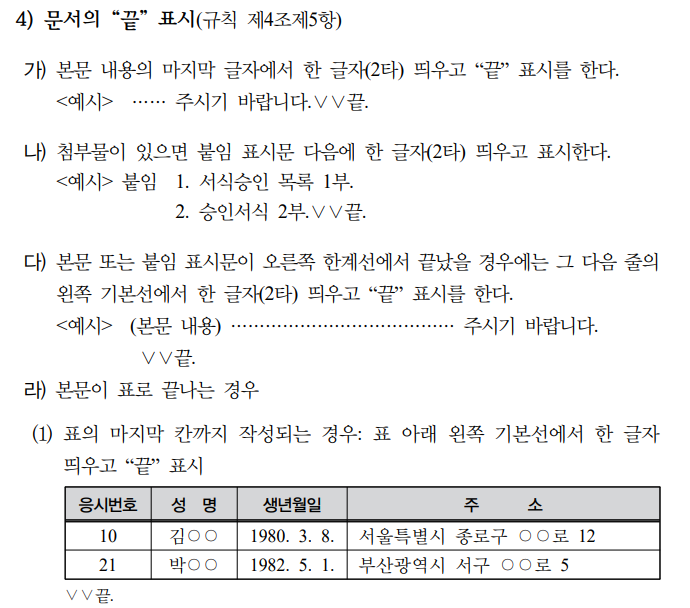 공문 공문서 작성법 표지붙임끝띄어쓰기 기초 틀리기 쉬운 내용 네이버 블로그