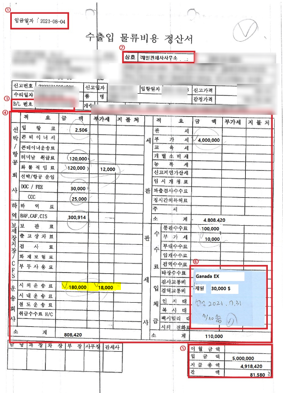 법인세 수입 기장하기 수입정산서 보는방법 수입분개 수입세금계산서 처리없는 경우 외화통장 기장 필요자료
