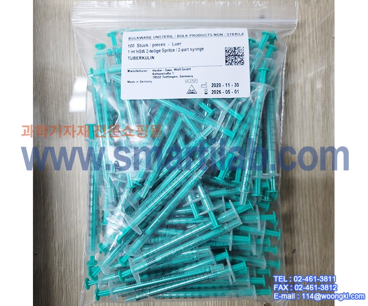 [henkesasswolf / HSW] Henke-ject (구. 놈젝 시린지_Norm-ject) 실험용 주사기, 재고보유 ...