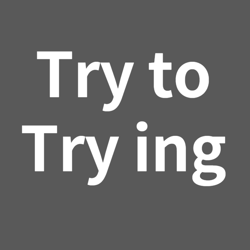 try to try ing 완벽 비교 (give it a try, try again, try me, nice try) : 네이버 블로그