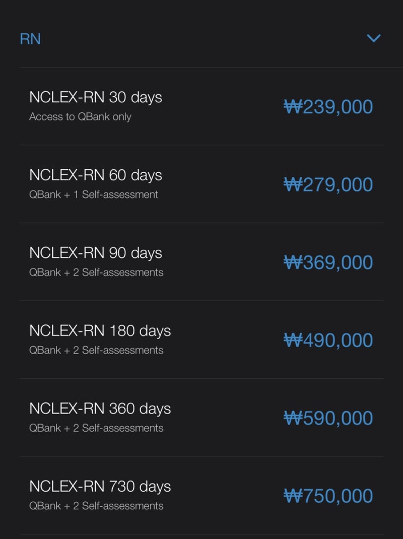 Nclex Rn 엔클렉스 유월드 Uworld 저렴하게 결제 완료 방법 금액 한화 가격 네이버 블로그