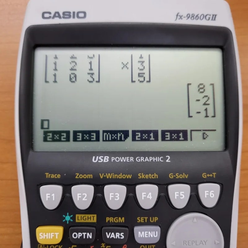 [fx 9860 시리즈] 카시오 공학용 행렬 입력 및 계산법 : 네이버 블로그