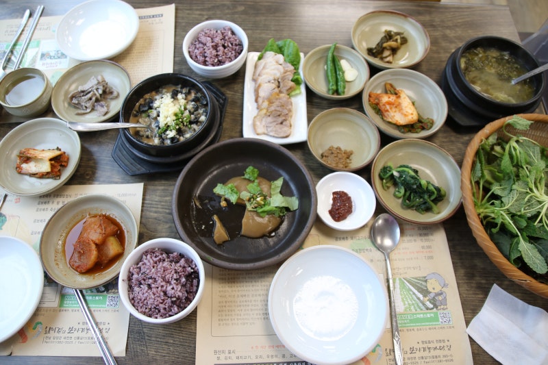 담양 한정식 맛집 곰보배추 우렁쌈밥 보자기 네이버 블로그