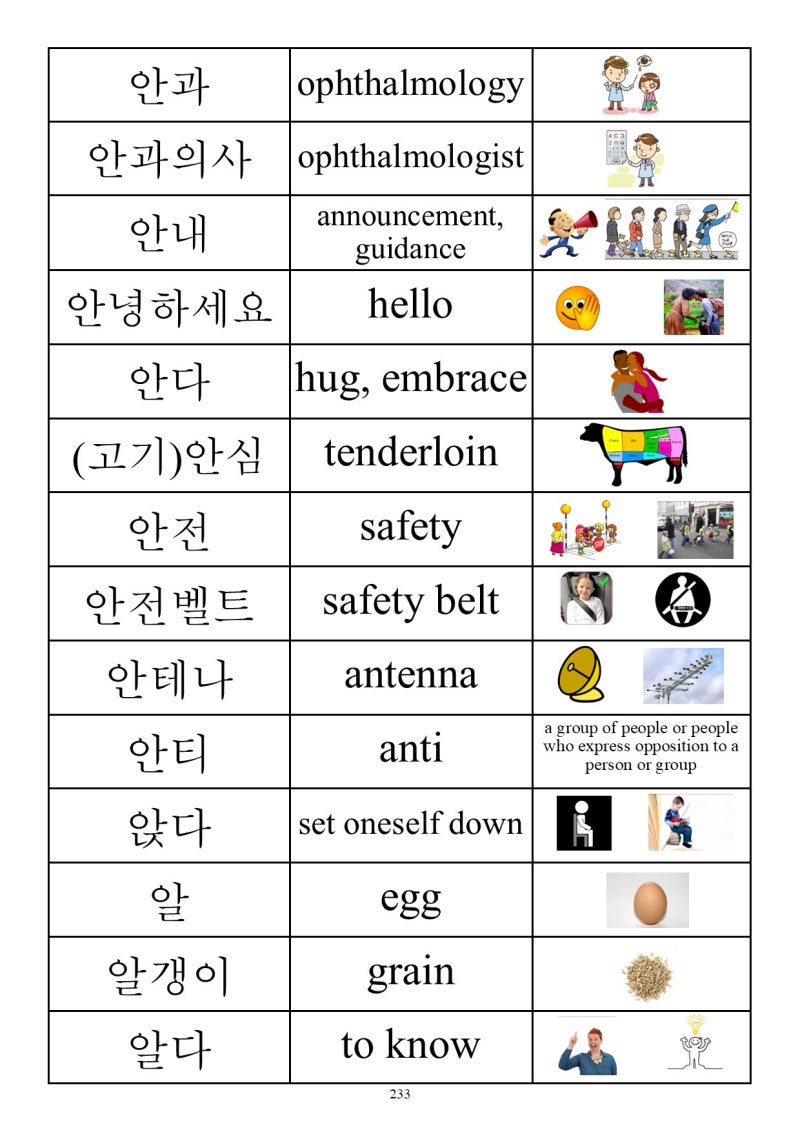 [한글 기초 사전] '아'로 시작하는 단어 모음 (Words collection of starting with '아 ...