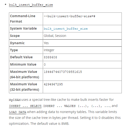 SQL(MySQL/MariaDB) - Insert문 최적화 : 네이버 블로그