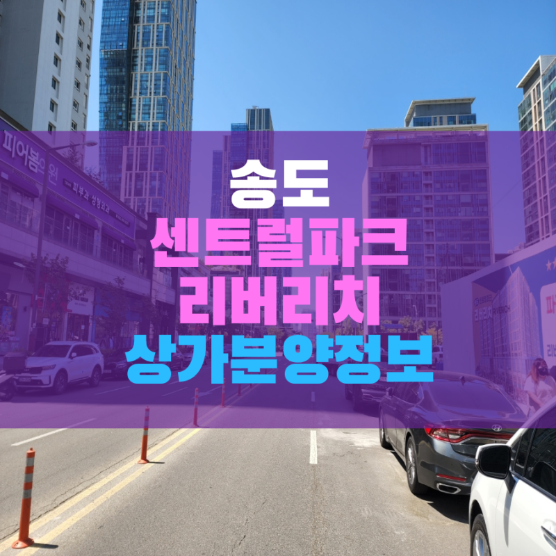 송도센트럴파크 리버리치 상가분양정보 네이버 블로그
