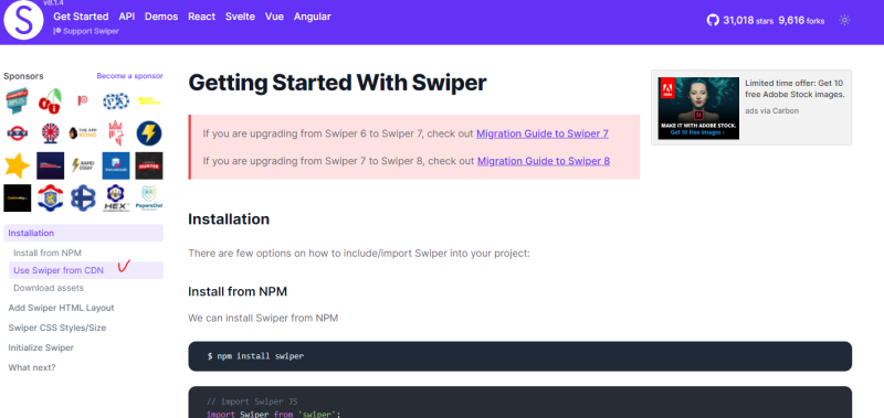 반응형 슬라이더 Swiper(사용방법) : 네이버 블로그