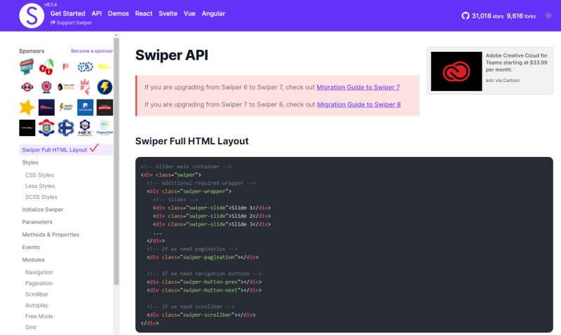 반응형 슬라이더 Swiper(사용방법) : 네이버 블로그