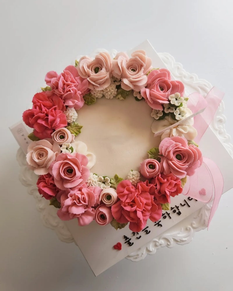 엄마생신케이크 떡공방우무에서(강동구떡케이크 천호동떡케이크 둔촌동떡케이크 성내동떡케이크) : 네이버 블로그