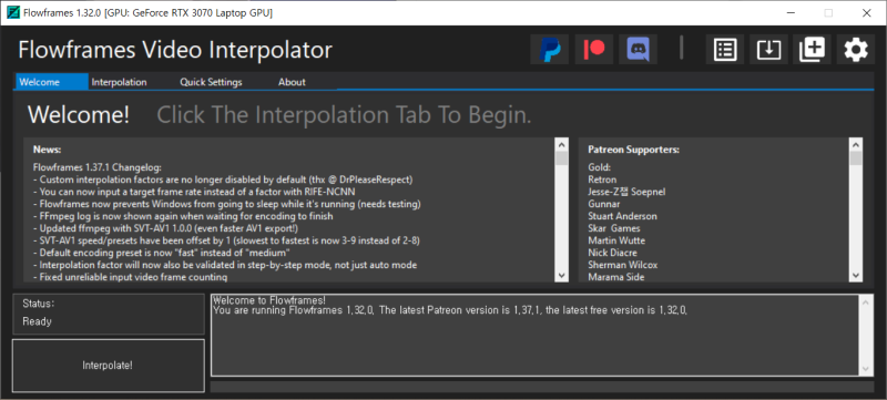 Flowframes를 이용한 프레임 보간 (프레임 더블링) : 네이버 블로그