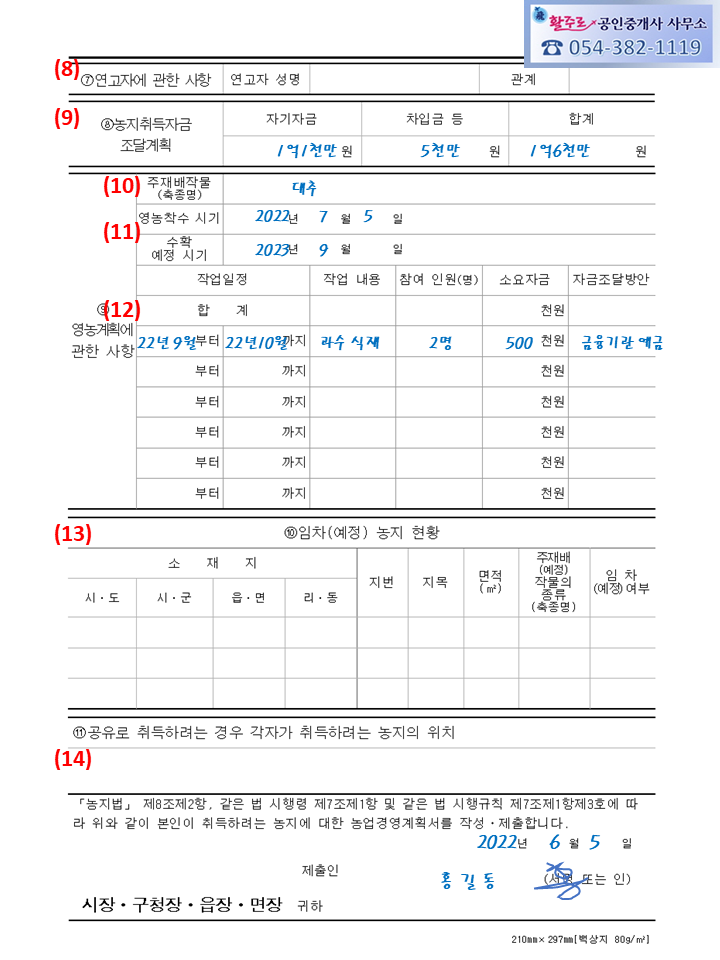 농업경영계획서 및 주말·체험 영농 계획서 작성 방법 개정된 농지법 반영 네이버 블로그