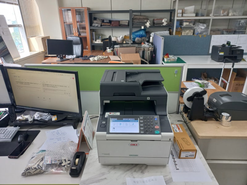 중구 신당동 오키 컬러 레이저 복합기 OKI ES5473 MFP 설치 후기 / 무한잉크 프린터 가성비갑 임대 렌탈 추천 ...