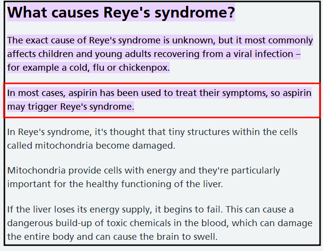 어린이(소아)의 아스피린 복용 :: 가와사키병 (Kawasaki disease) vs 라이 증후군 (Reye syndrome ...