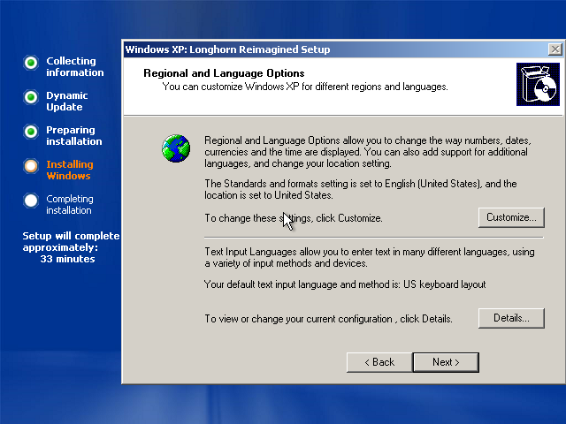 Microsoft Windows XP Professional (Longhorn Reimagined PP3) 5.1.2600 ...