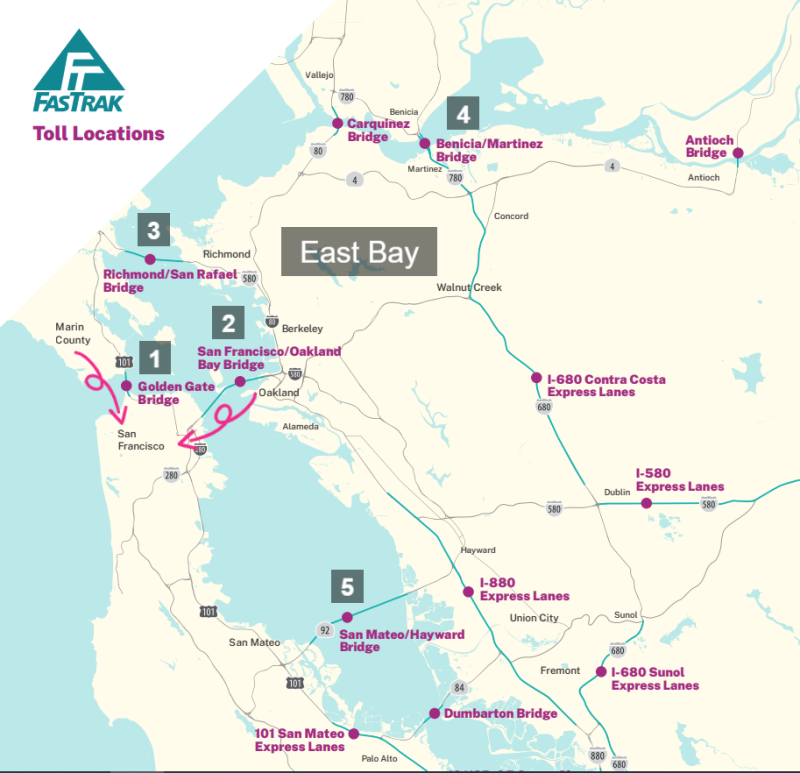 (미국 생활) 샌프란시스코 베이 지역, 베이브릿지 및 골든게이트브릿지(금문교) 등 통행료(Fastrak, 패스트랙) 납부 ...