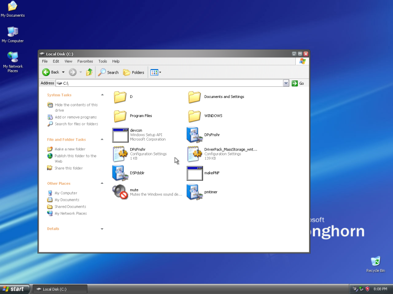 Microsoft Windows XP Professional (Longhorn Reimagined PP3) 5.1.2600 ...