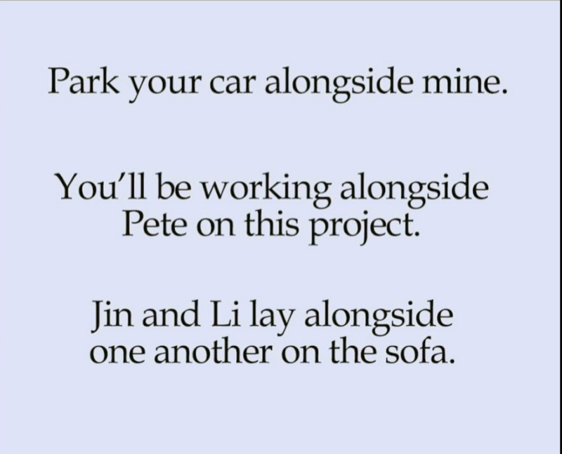 [영어] along vs alongside : 네이버 블로그