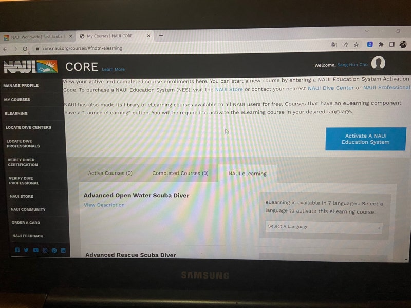 NAUI 회원등록절차 : 네이버 블로그