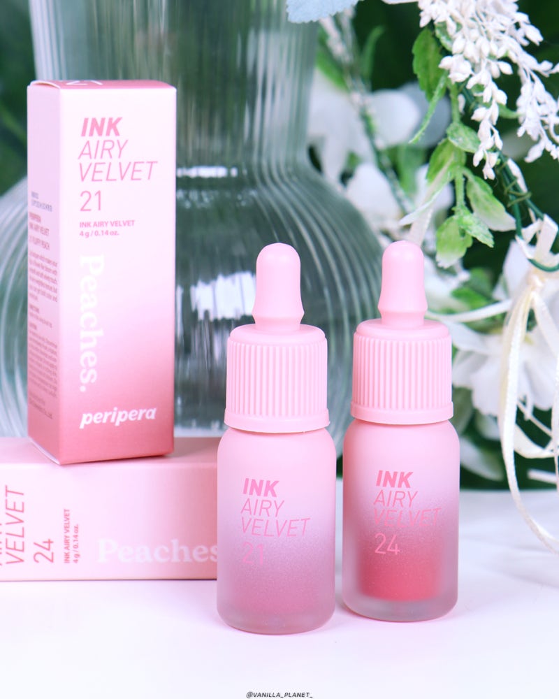 페리페라 잉크 더 에어리 벨벳 물복딱복컬렉션🍑 21호 물복피치 24호 딱복피치 둘다 너무너무 예쁨 페리페라틴트틴트추천