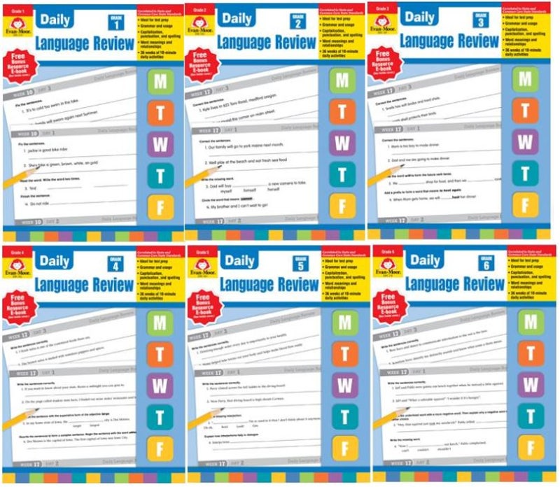 Daily Language Review Teacher's Edition Grade 1-6 : 네이버 블로그