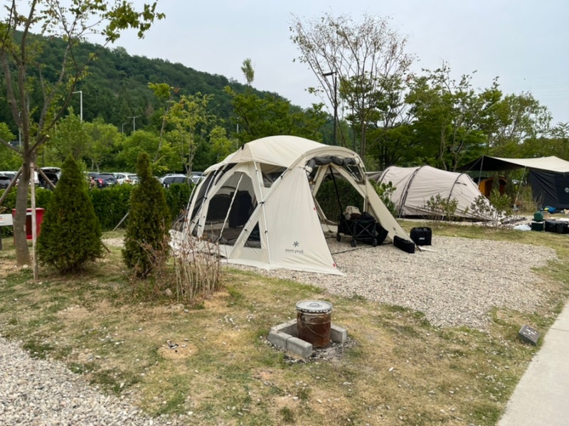 상암 난지캠핑장 스노우피크 리빙쉘 롱프로 아이보리 첫 피칭 네이버 블로그