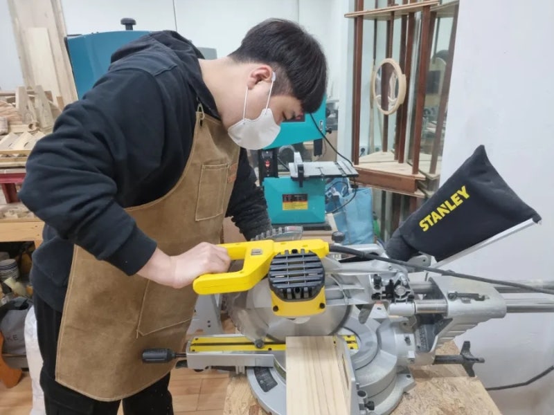 Diy목공정규클래스 일대일목공수업 수납장만들기 스탠리 슬라이딩각도절단기 사용법 드릴프레스 제2의직업 공방창업준비 아차산역에서