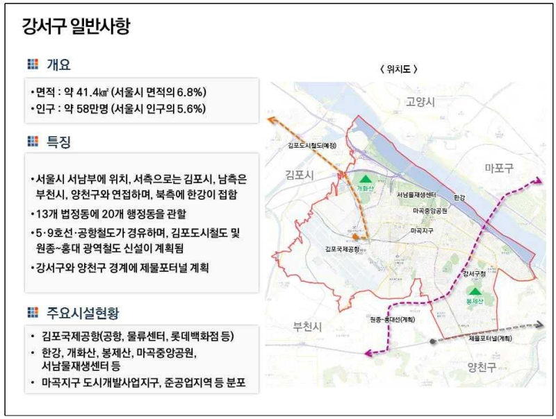 마곡을 품은 강서구를 알아보자마곡도시개발사업 마곡엠밸리 강서구청 신청사 이전 김포공항 도시재생혁신지구 방화뉴타운