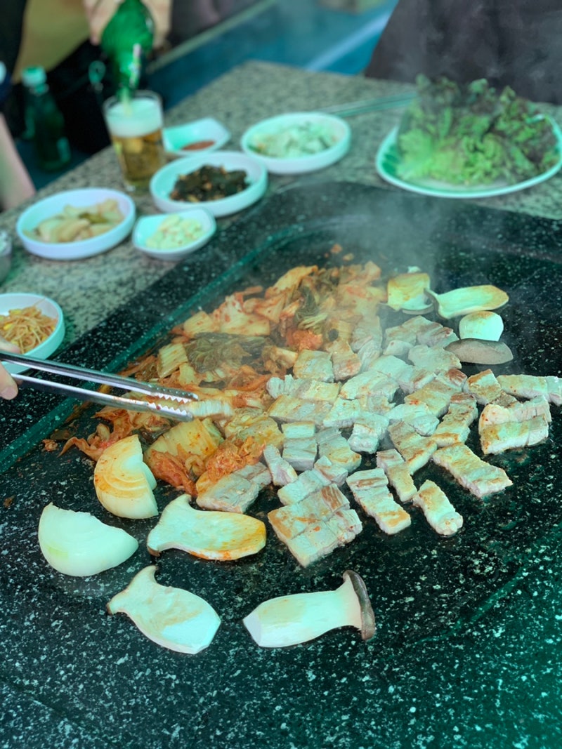 장안구 정자동 파장동 이목동 돌판 삼겹살 맛집♥︎ 해우재 근처 맛집 물레방아가든 네이버 블로그