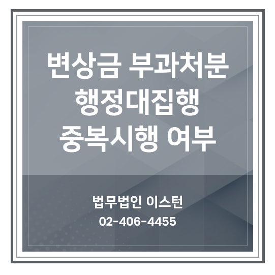 변상금 부과처분과 행정대집행의 중복 시행 가능 여부 네이버 블로그
