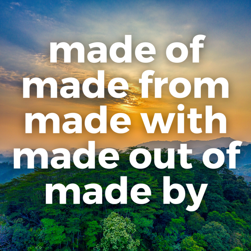 be made of / from / with / out of / by 차이와 뜻 : 네이버 블로그