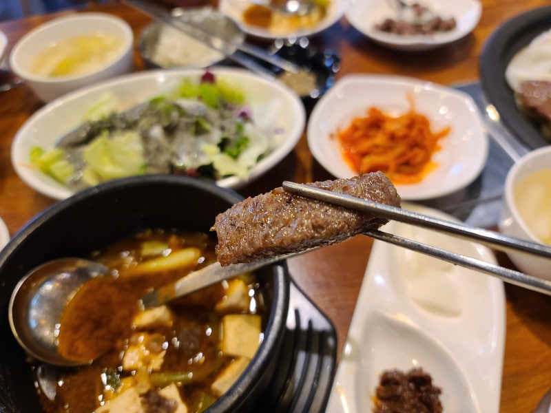 원주 혁신도시 한우 맛집 내돈내산 후기 횡성한우 정육식당 점심가능 네이버 블로그